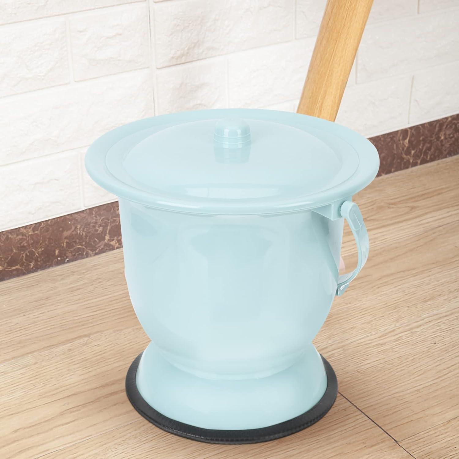 Chamber Pot Commode Bucket with Lid Bedside Commode Replacement Pail ...