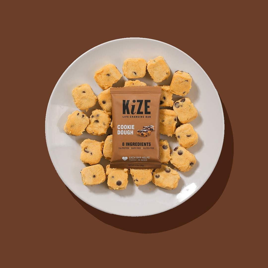 KiZE Energy Bar Cookie Dough - 10g Protein, 8 Ingredients, Gluten-Free ...