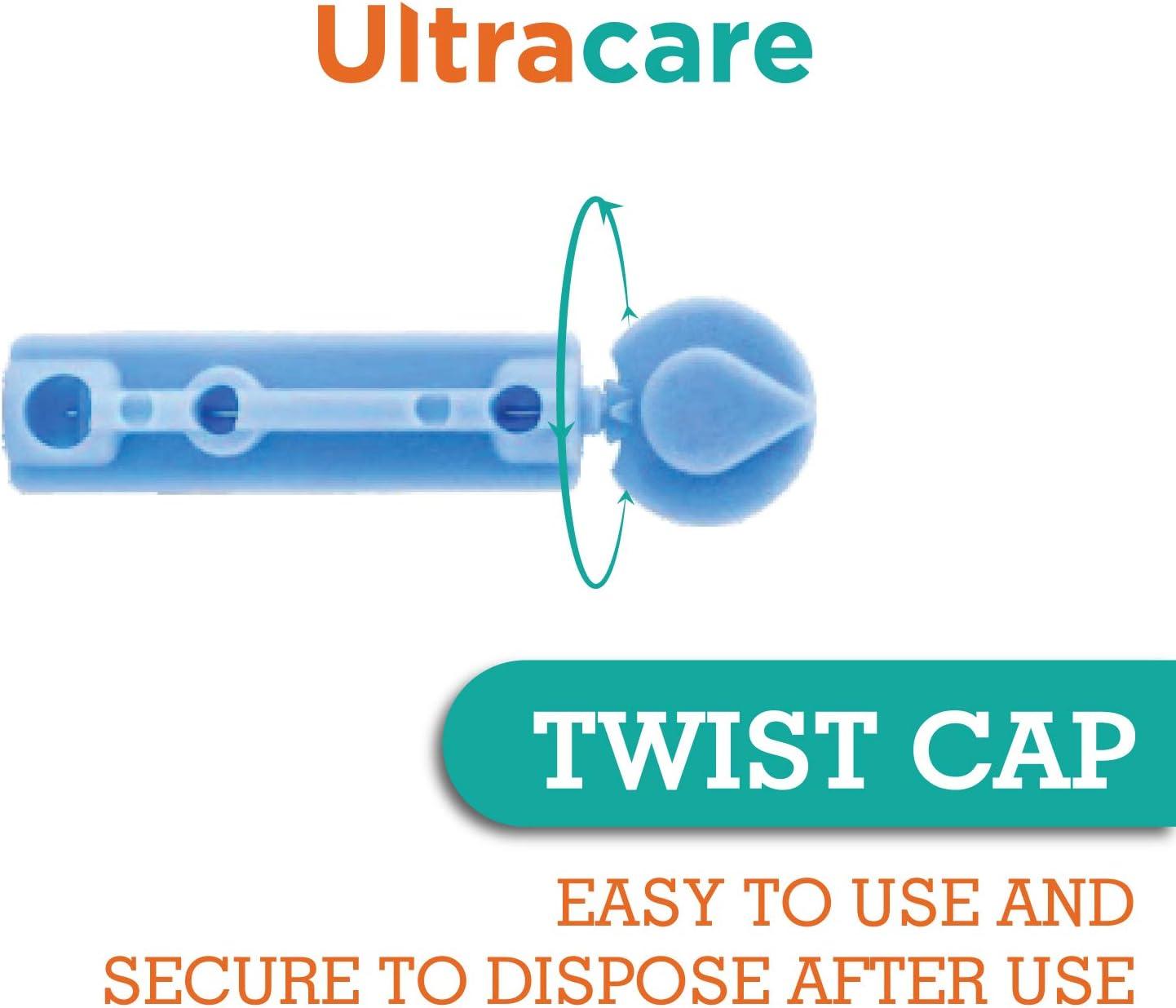 Ultracare 30 Gauge Disposable Blood Lancets - 100 Count | Fits All ...