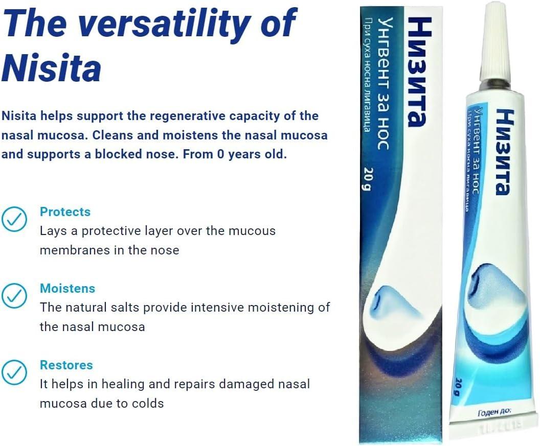 Nisita Nasal Ointment Protect and Care for dry nasal mucous membranes 20g.
