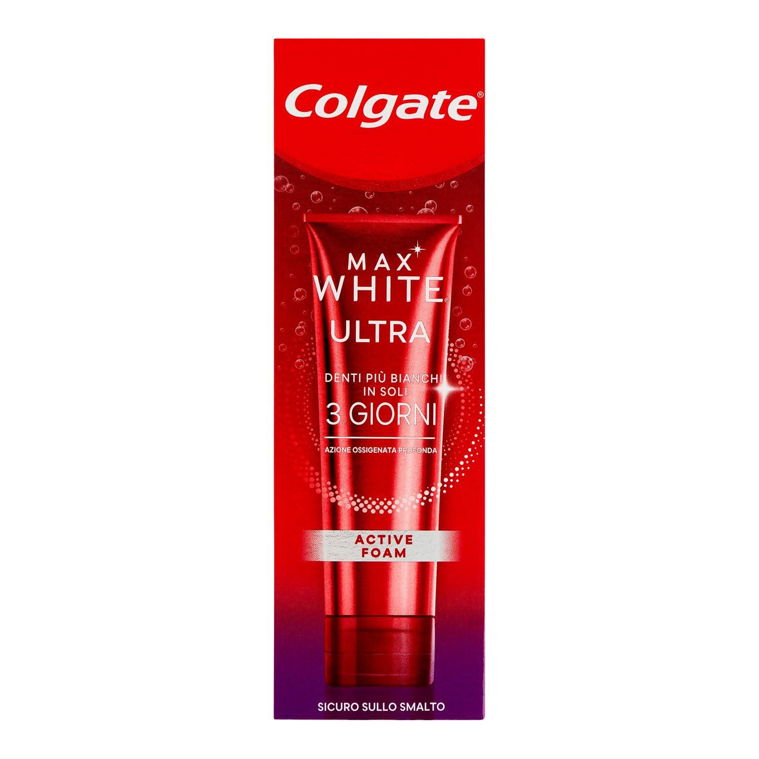 Colgate Max White Ultra Active Foam Toothpaste - Whiter Teeth in 3 Days ...