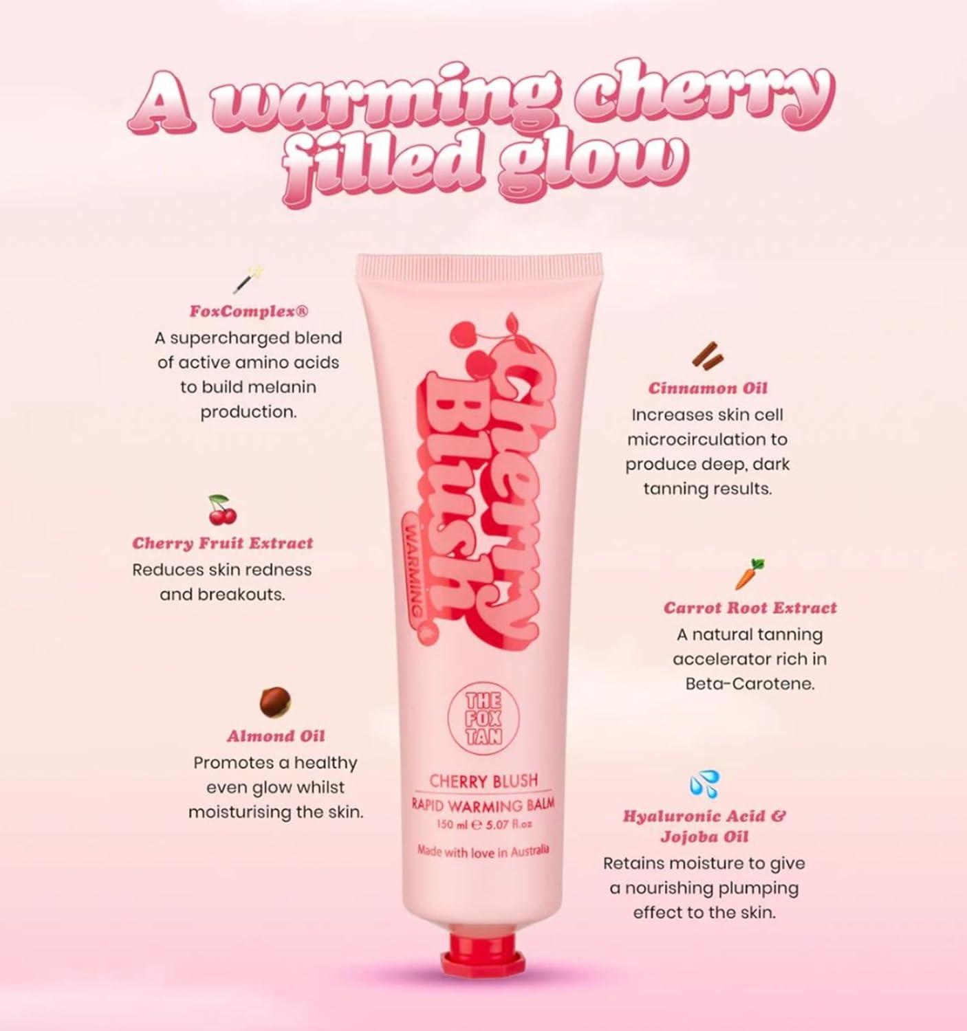 The Fox Tan Cherry Blush Rapid Warming Balm - tanning accelerator for ...