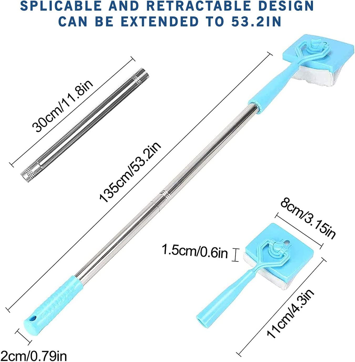 Baseboard Cleaner Tool with Handle | 5 Reusable Cleaning Pads ...
