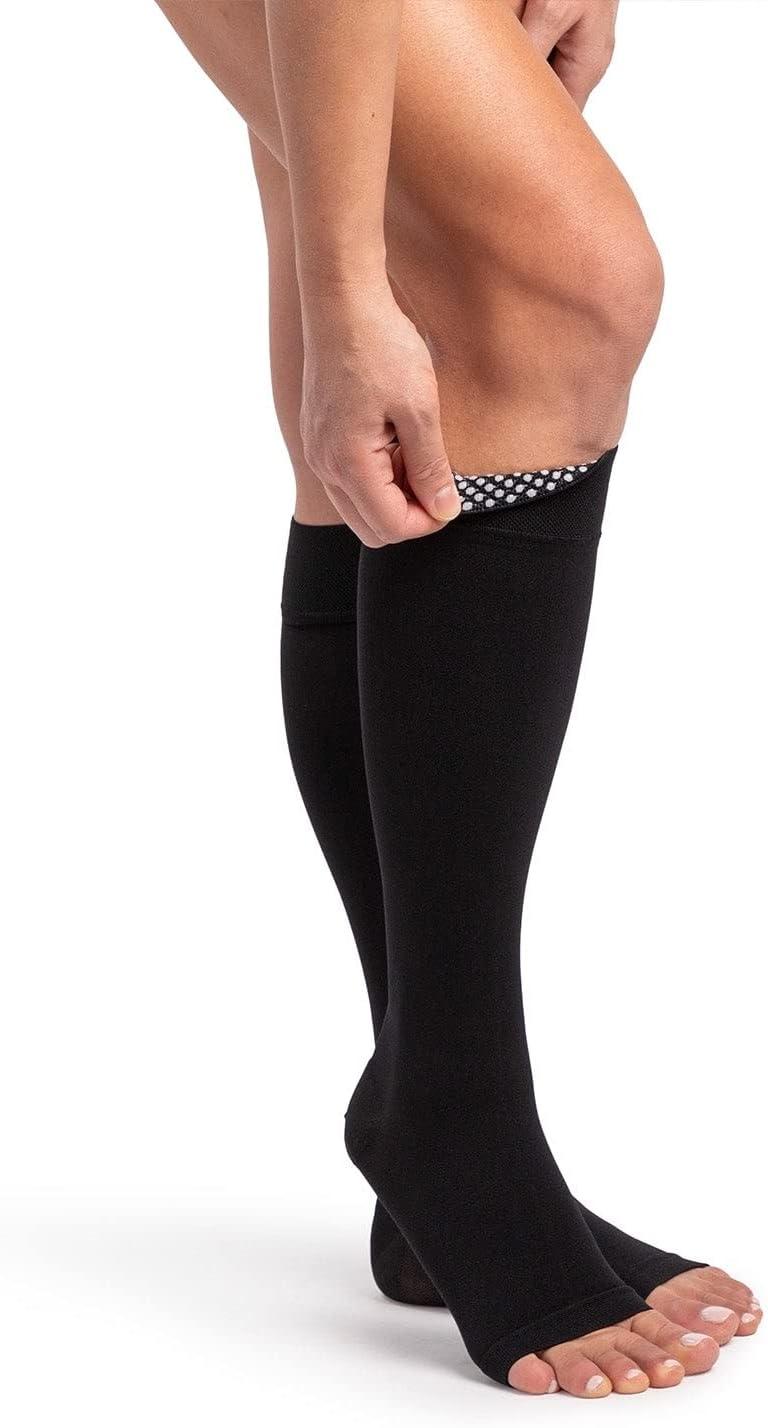 Sigvaris Dynaven 972 Open Toe Knee Highs w/ Grip Top - 20-30 mmHg ...