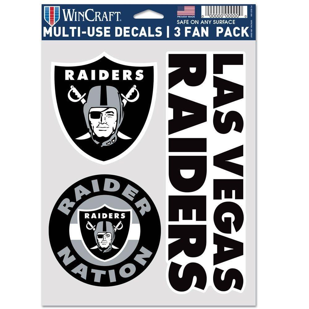 WinCraft NFL Oakland Raiders Multi-Use Fan Stickers - Unisex Adult 3 ...