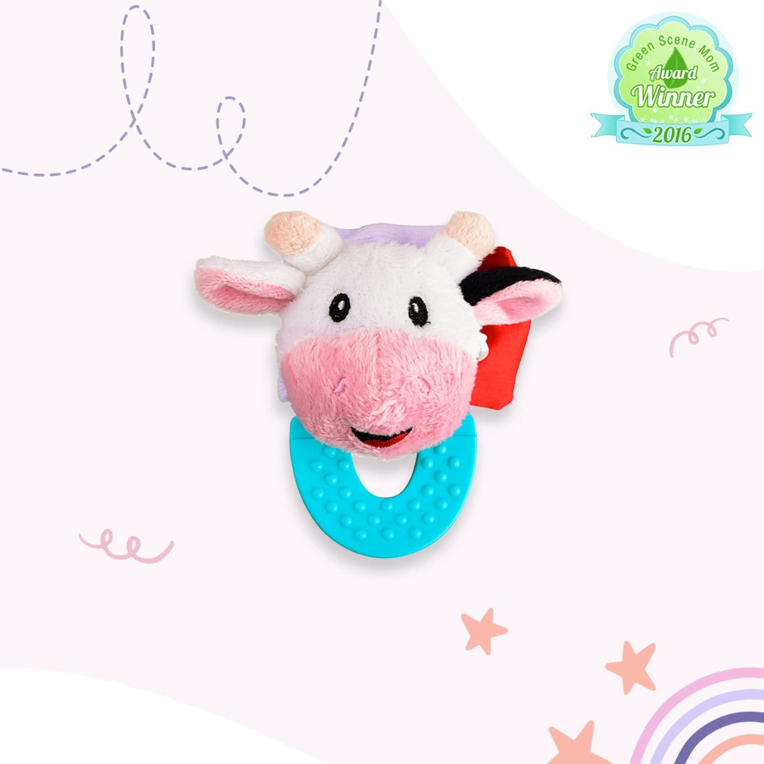 Wristy Buddy Cow Teether for Babies 0-2.5 yrs Baby Chew toys Easy to ...
