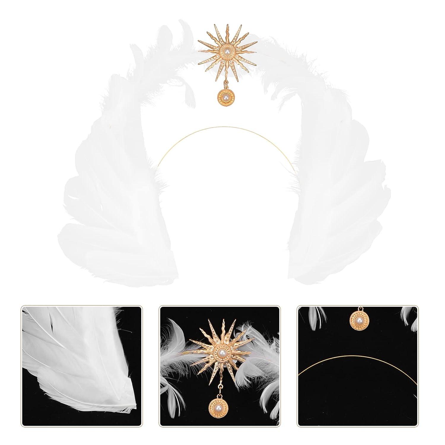 Lurrose Wedding Tiara Angel Wings Headband - Elegant Costume Headpiece ...