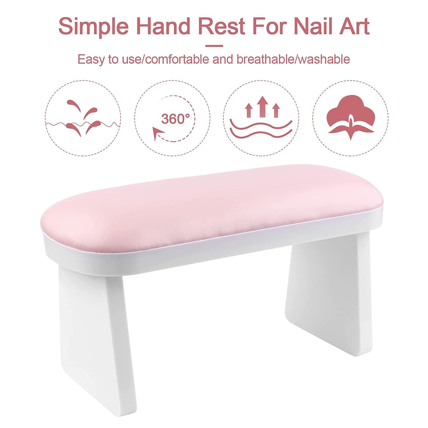 Nail Arm Rest for Acrylic Nail, Kalolary Professional Leather Manicure ...