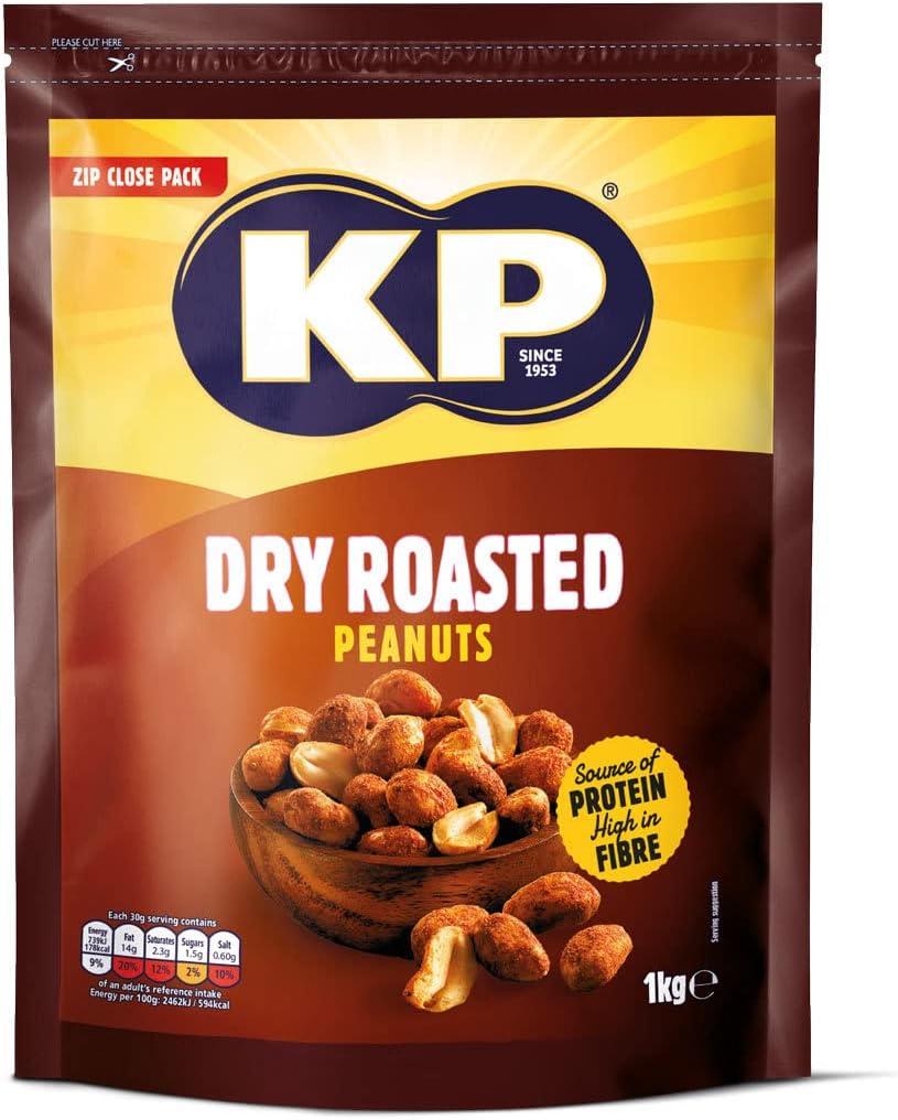 KP Nuts KP Dry Roasted Peanuts 1KG KP Original Salted Peanuts 1KG KP Peanuts Bundle Of 2 Dry And ...