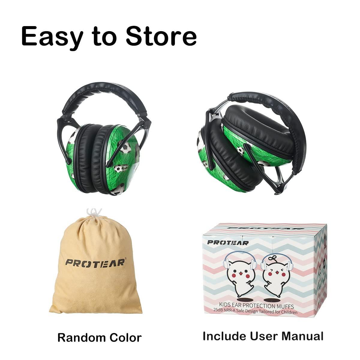 PROTEAR SNR 28 dB Kids Ear Protection Ear Muffs for Noise Sensitivity ...