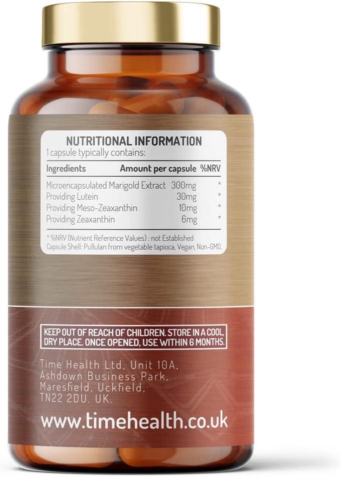 Lutein 30mg, Meso-zeaxanthin 10mg, Zeaxanthin 6mg - 100% Pure Natural ...
