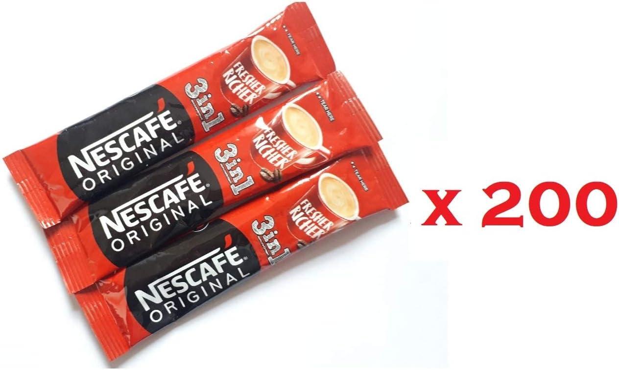 Nescafe 3in1 Original EU Made Instant Coffee Sachets - 200 Sachets ...