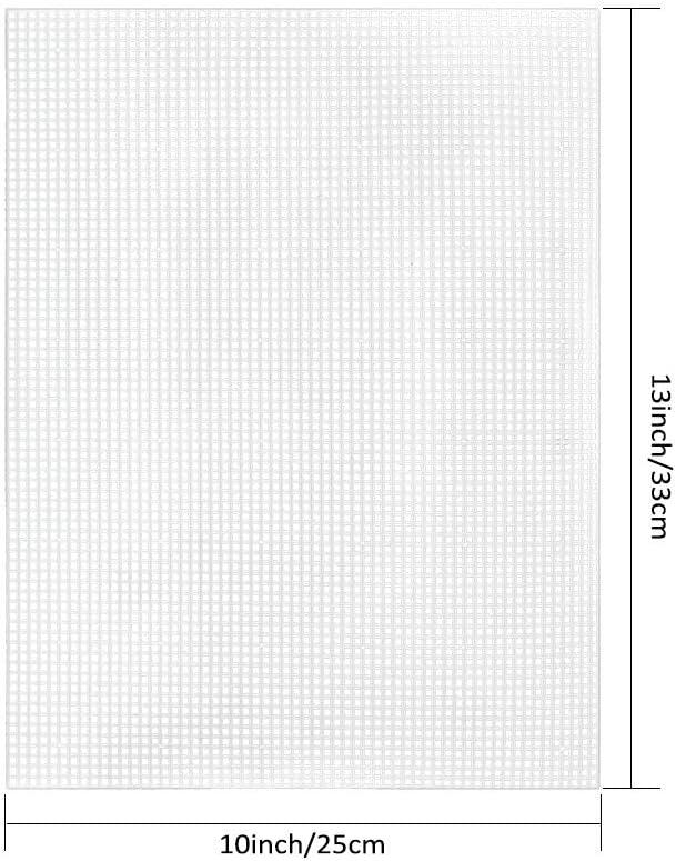 Pllieay 36-Piece Mesh Plastic Canvas Kit - 30 Shapes of 3 Inch Canvas ...