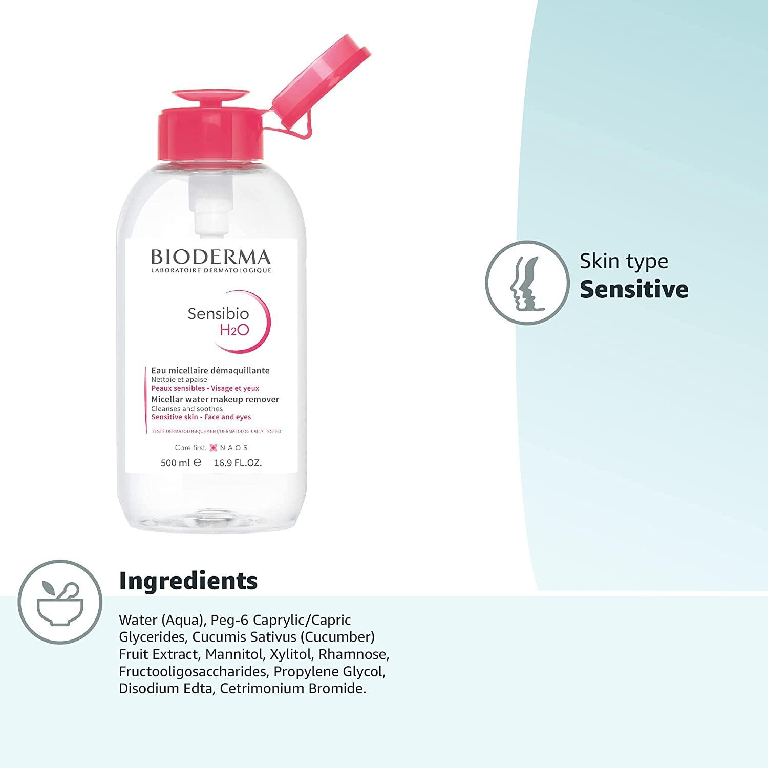 Bioderma Sensibio H2O Micelle Solution 500ml â€“ Fragrance-Free Makeup Remover | Buy Now with ...