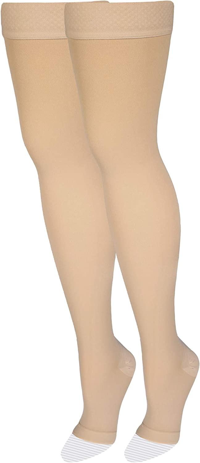 Amazon Basic Care Compression Stockings 20-30 mmHg Support | Thigh ...