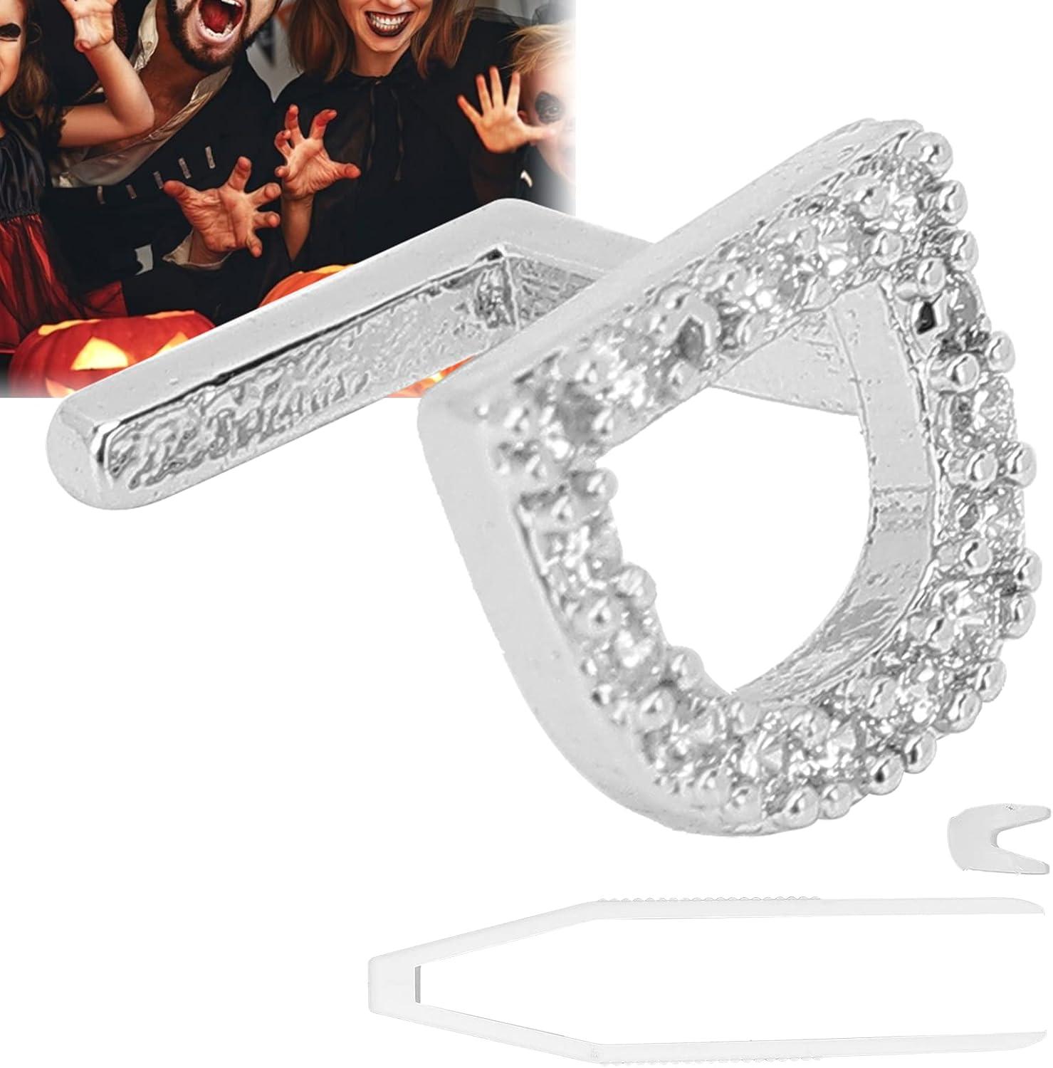 Silver Plating English Letter D Braces - Cosplay Halloween Party Teeth ...