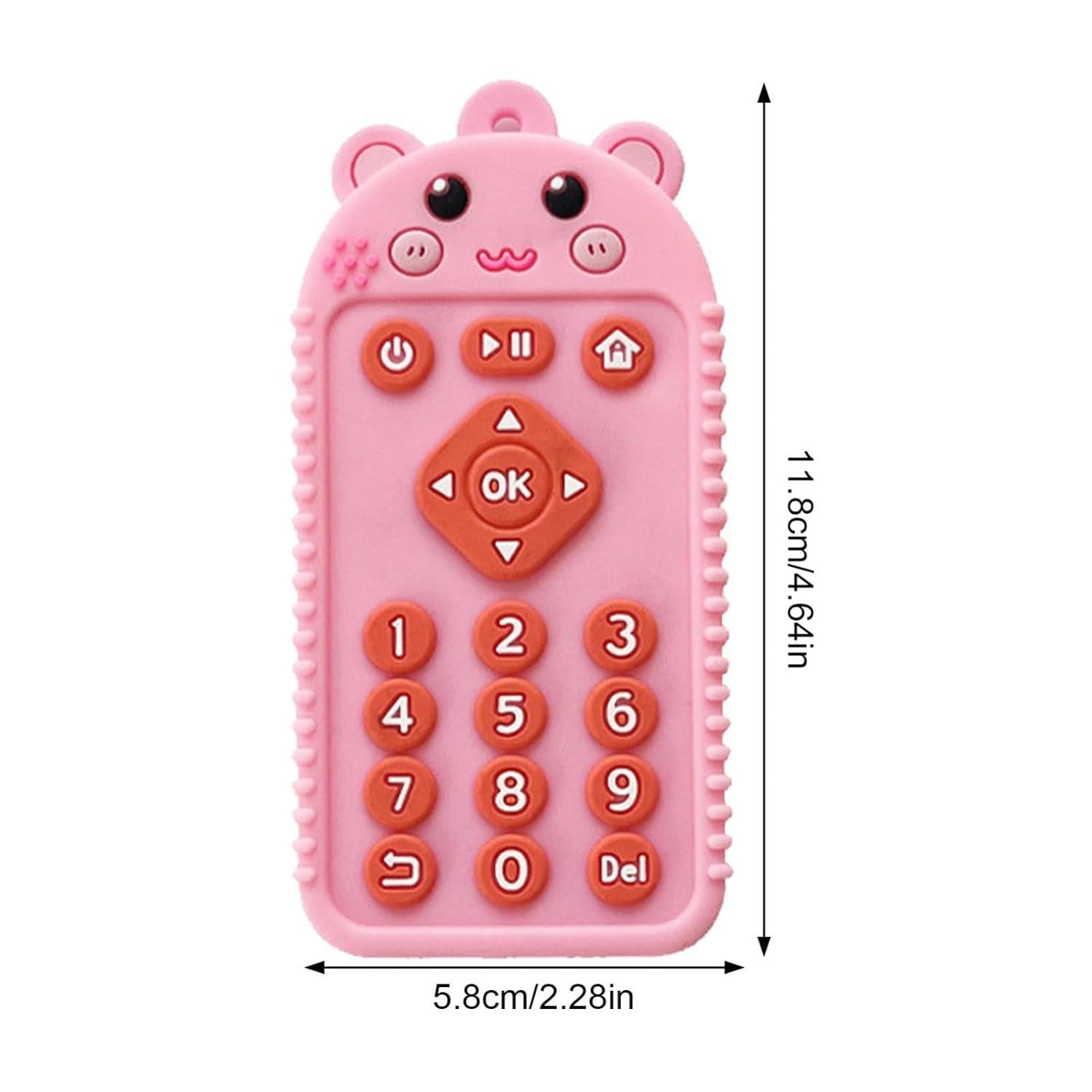 Remote Control Silicone Bite Ring Toy - Sensory Chewable Bear Learning ...