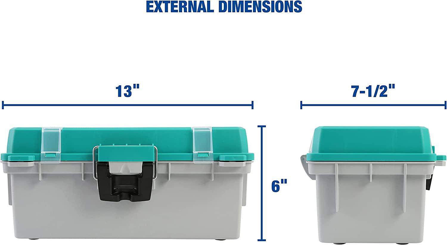 Sheffield 12671 13 Tackle Box Teal & Gray - Fishing & Craft Storage ...