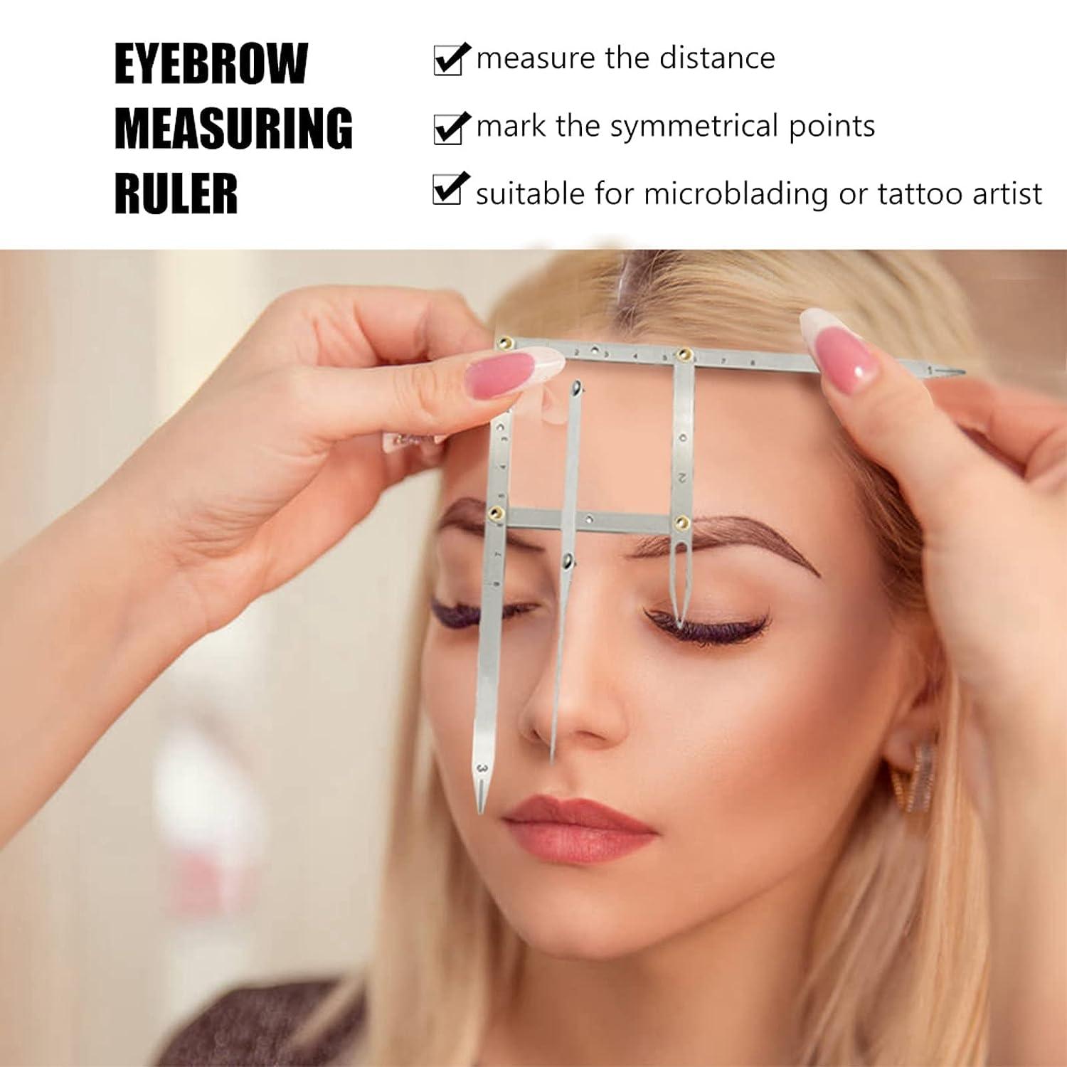 Nofaner Eyebrow Measuring Sliding Ruler - Reusable Makeup Tool for ...