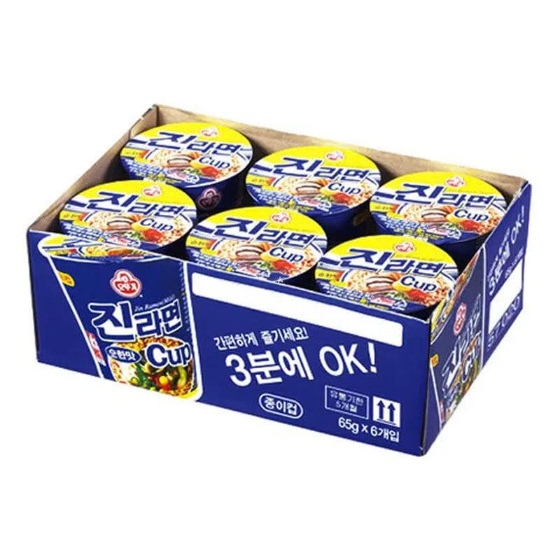 Ottogi Jin Ramyun Mild (Cup) 65g x 6 Cups | Buy Now with Express International Delivery ...