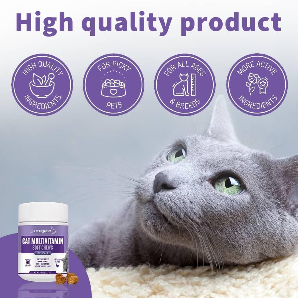 Cat Vitamins & Supplements Essential Multivitamins L-LYSINE Vitamins A ...