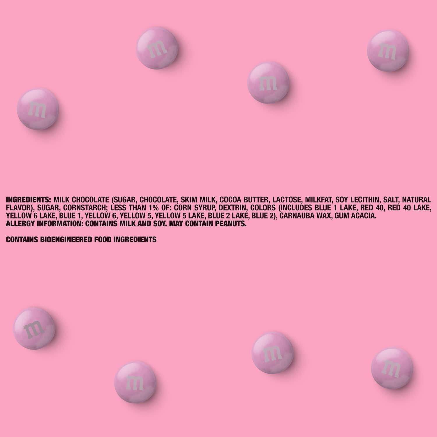 M&Ms Milk Chocolate Pink Candy - 2lbs Bulk Resealable Pack for Candy ...
