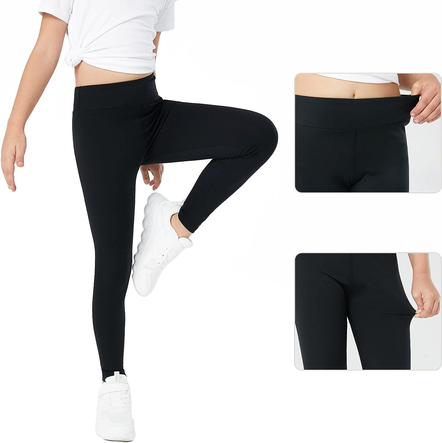 bababanana Youth Leggings for Girls | Mid-Rise Yoga Running Gymnastics ...