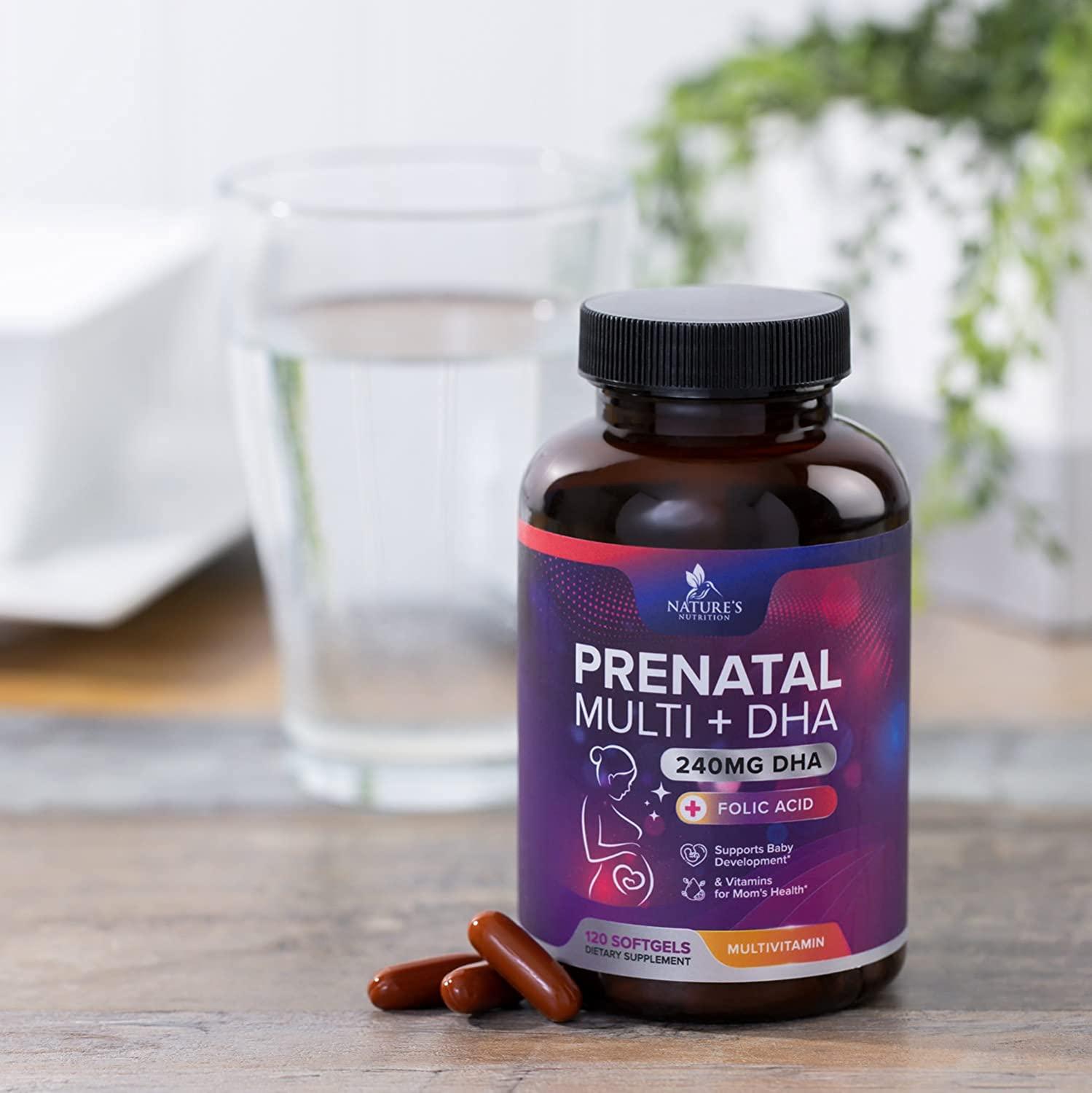 Prenatal Vitamins with DHA, Folic Acid & Essential Nutrients - 120 ...