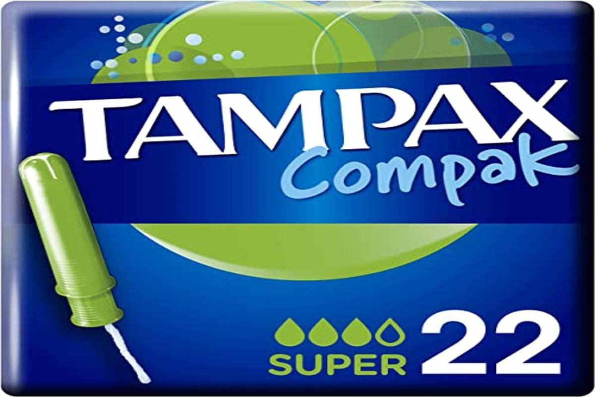 Tampax Compak Super Tampons x 22 - Plastic Applicator for Easy ...