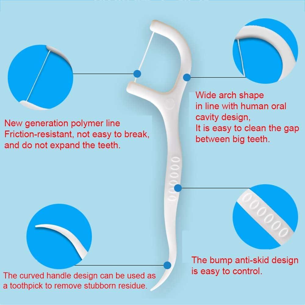 Floss Sticks Dental Floss Picks 2-in-1 Toothpick Polyethylene Resistant ...