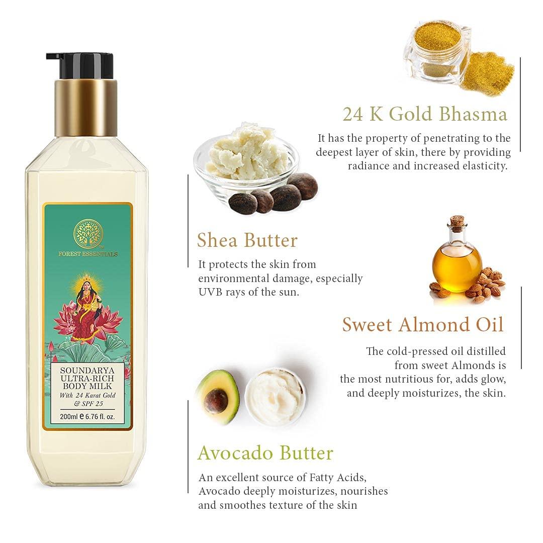 Buy Forest Essentials Soundarya Ultra Rich Body Lotion with Natural SPF ...