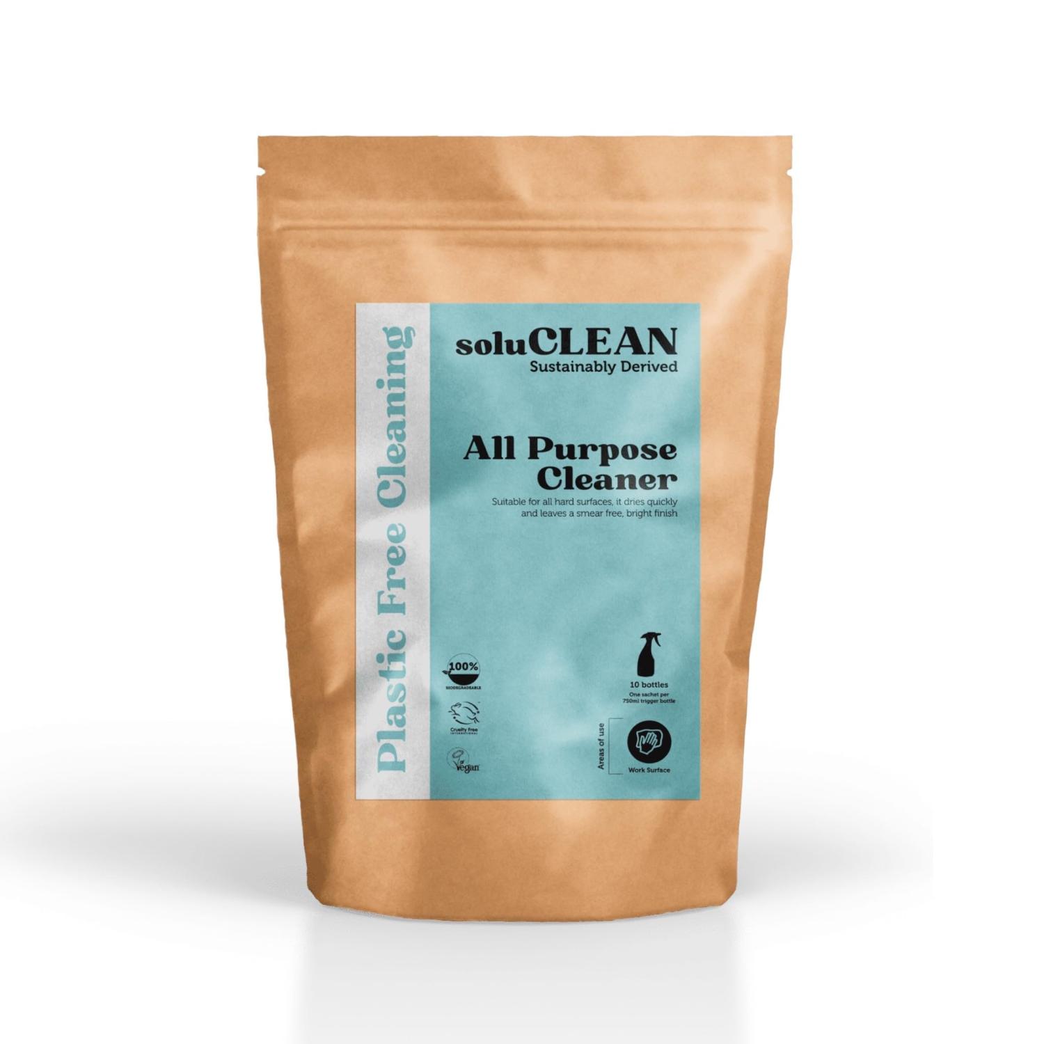 Soluclean All Purpose Cleaner Plastic Free Cleaning (One Packet of 10 ...