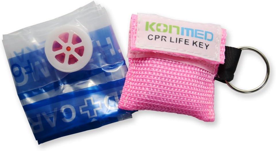 KONMED CPR Face Shields - 20 Pcs 5 Colors Keychain Keyring | First Aid ...