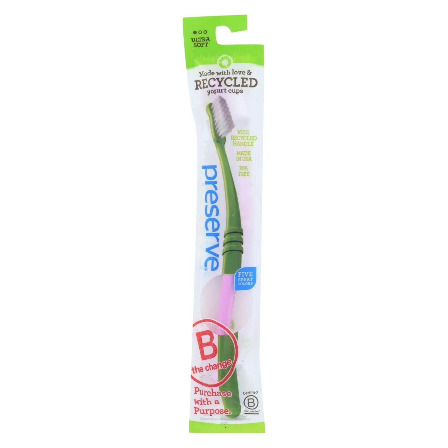Preserve Tbrush Adult U-SFT w/Mail Ct - 6 per Box | Eco-Friendly ...