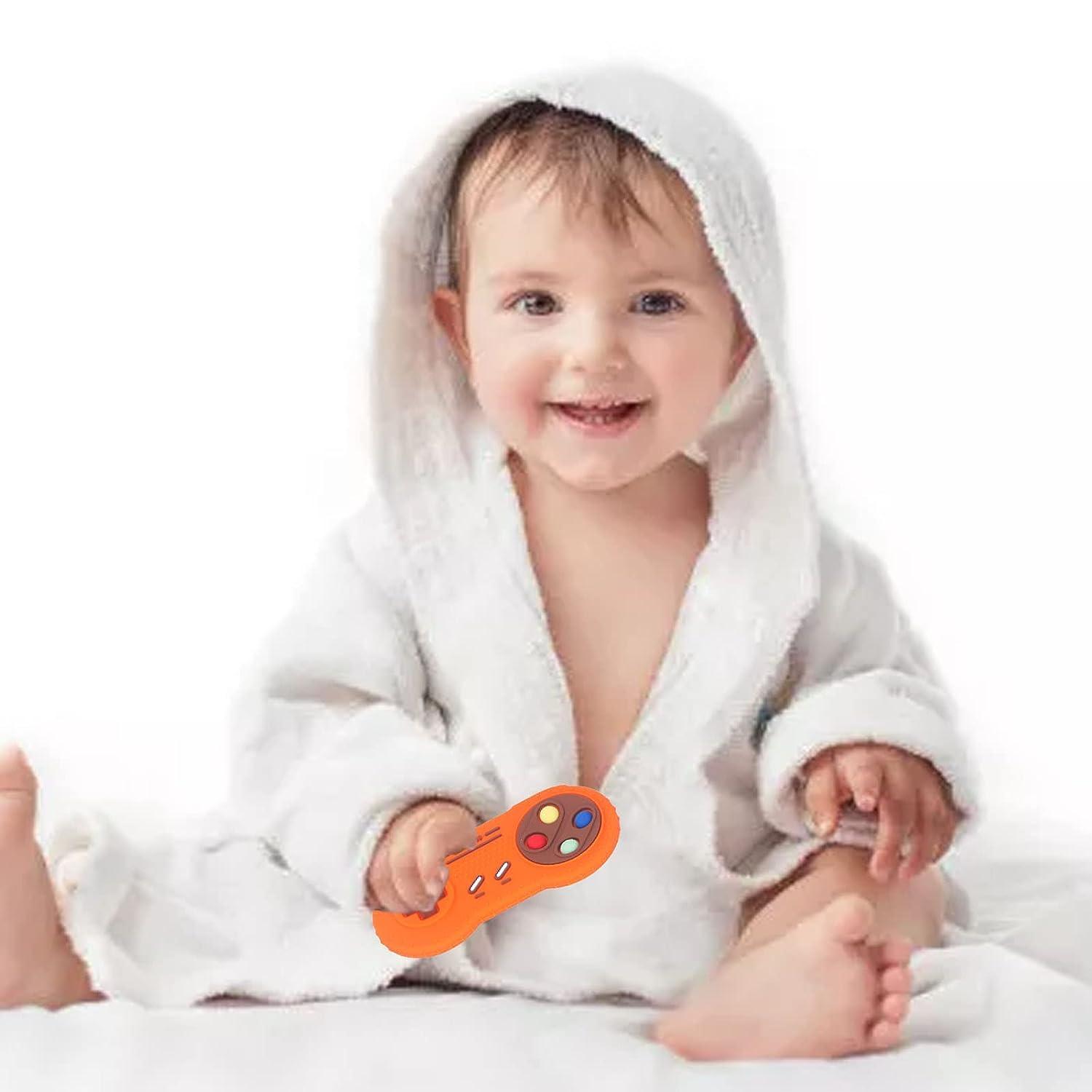 Game Controller Shaped Soft Silicone Baby Teething Toy for Gum Relief ...