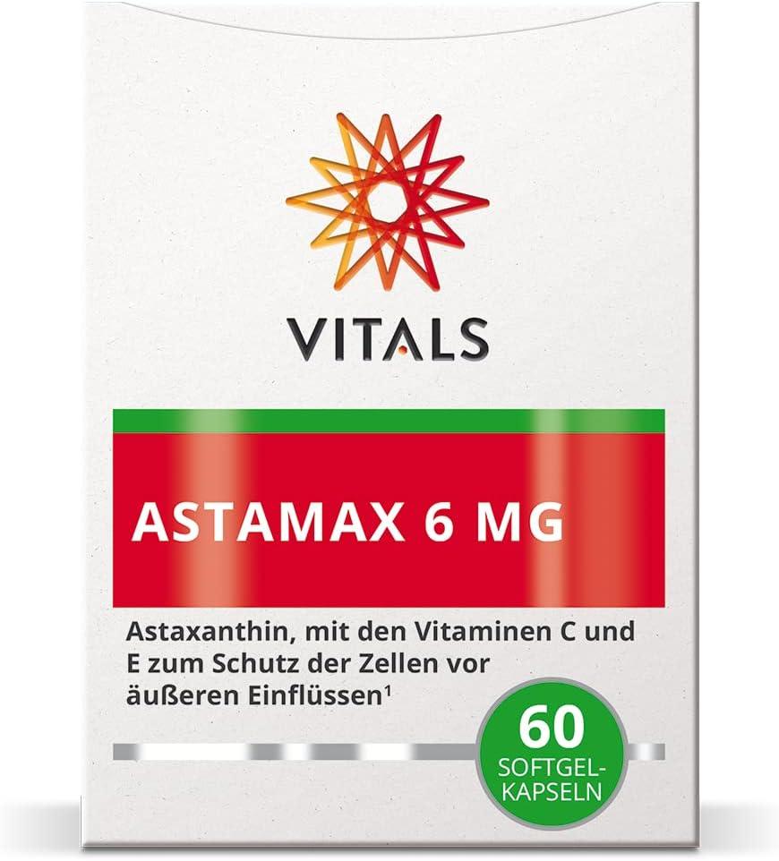 Buy Vitals Astamax 6mg Astaxanthin Softgels - Natural Algae-Based with ...