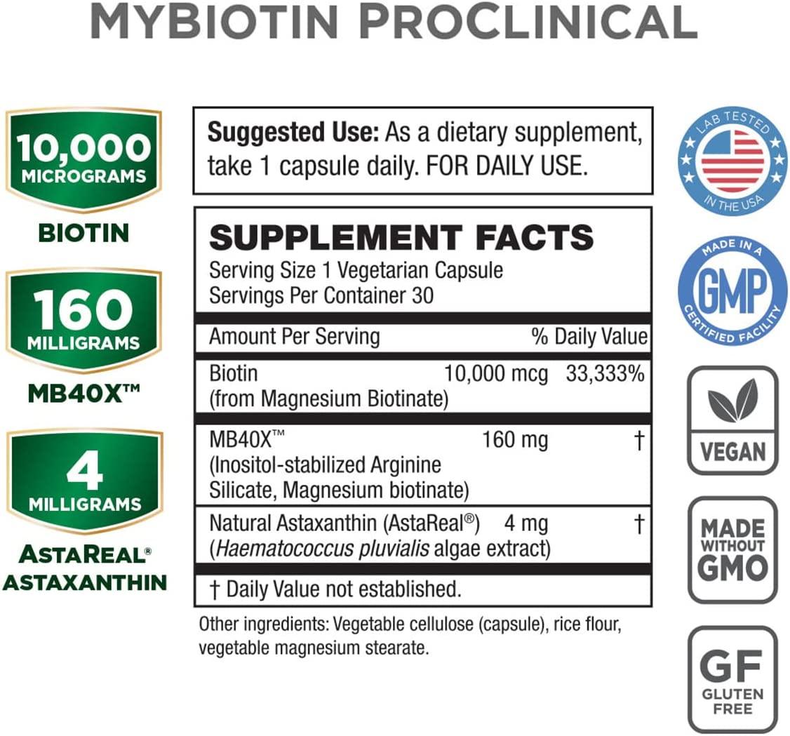 Purity Products MyBiotin ProClinical w/ Astaxanthin - 40x More Soluble ...