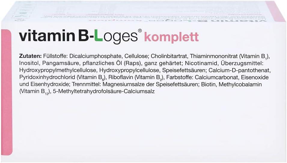 Vitamin B-Loges Complete - 120 Film-Coated Tablets | All B Complex ...