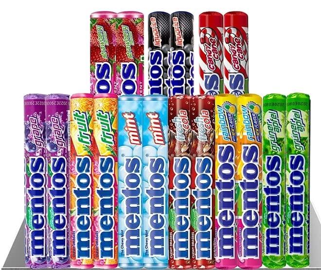 Mentos Mint Selection Box Flavours Includes Mint Cola Fruit Grape Green ...