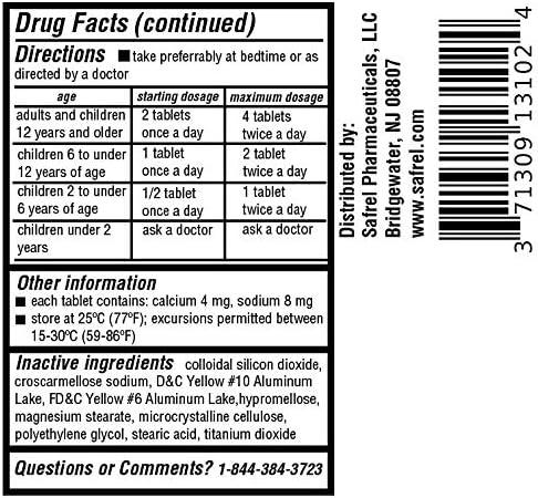 Safrel Senna-S (200 Tablets) Natural Dual Action Laxative & Stool ...