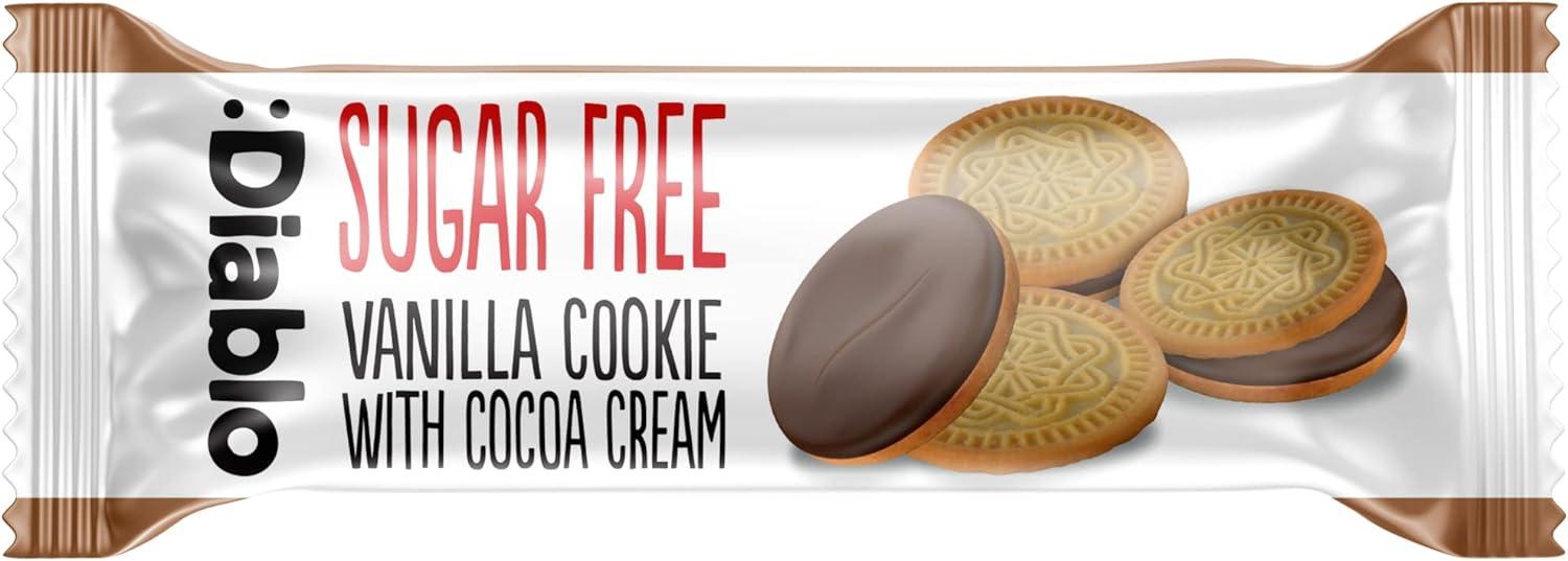 Diablo Vanilla Cookie with Cocoa Cream Sugar Free Sweetened with ...
