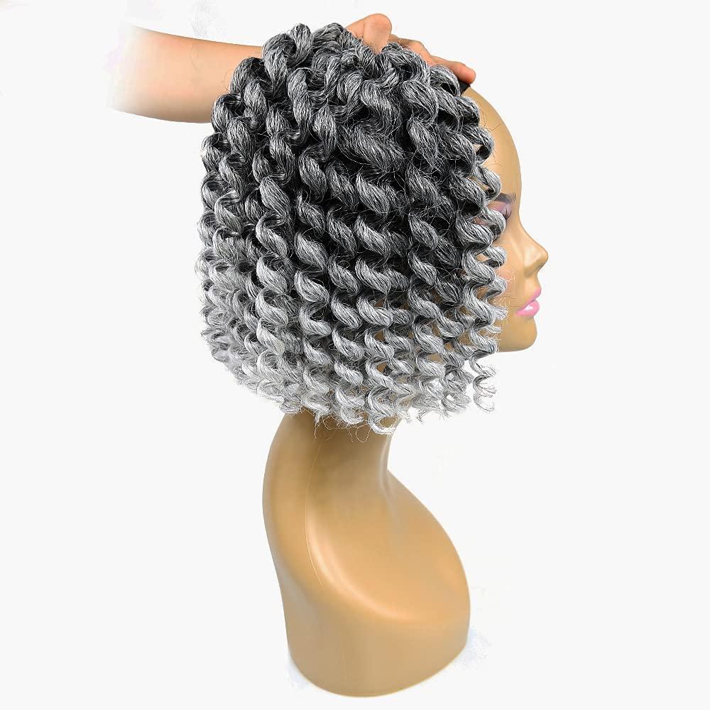 Jamaican Bounce 8 inch Ringlet Wand Curl Crochet Hair Extensions (Pack ...