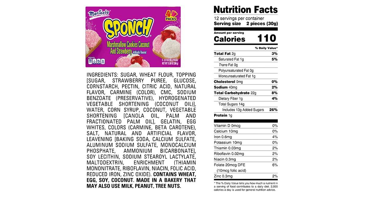 Marinela Sponch Marshmallow Cookies 8ct - Delicious Snack Treat for Any ...