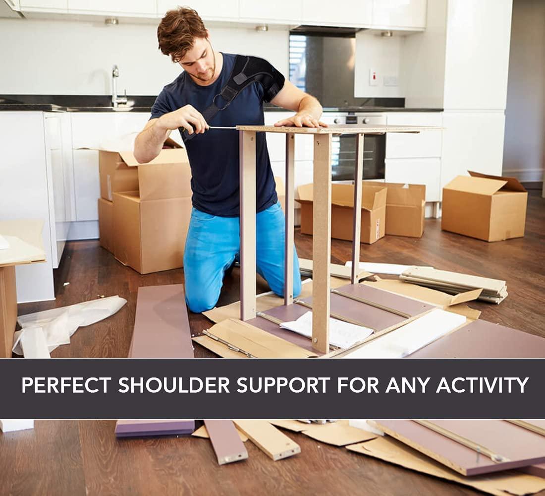 AireSupport Adjustable Shoulder Compression Sleeve with Ice/Heat Pack ...