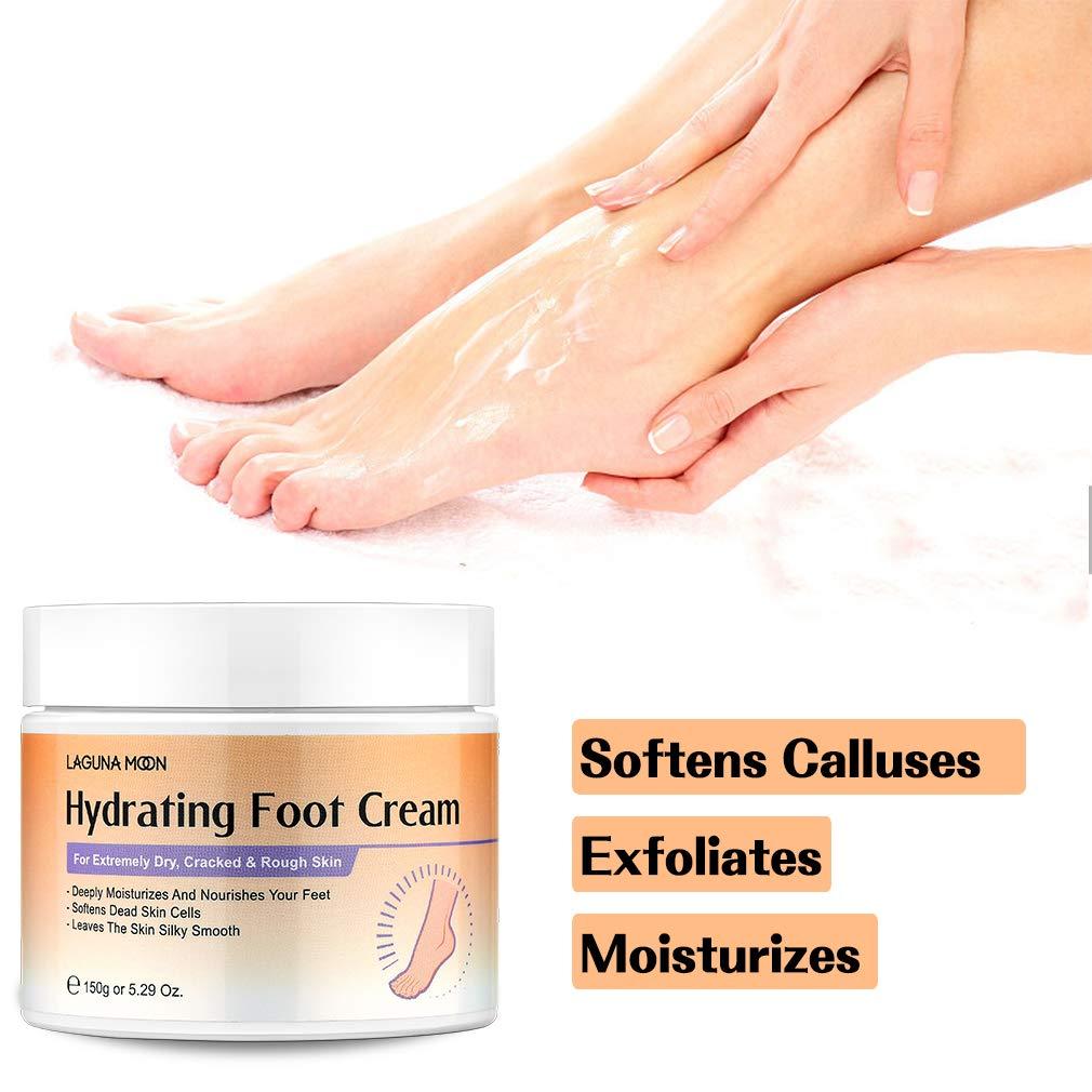 Lagunamoon Foot Cream - Urea, Vitamin E & Hyaluronic Acid Moisturizer ...
