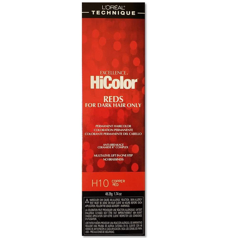 L'Oreal Excellence HiColor Copper Red H10 - Vibrant Copper Red Hair ...