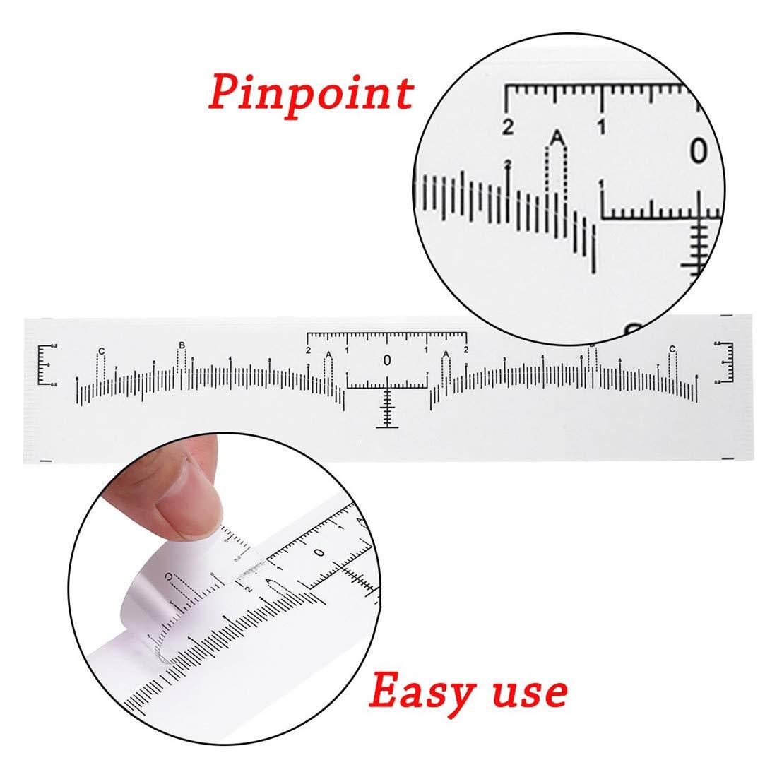 Disposable Eyebrow Ruler Sticker (100Pcs) for Tattoo Makeup - Adhesive ...