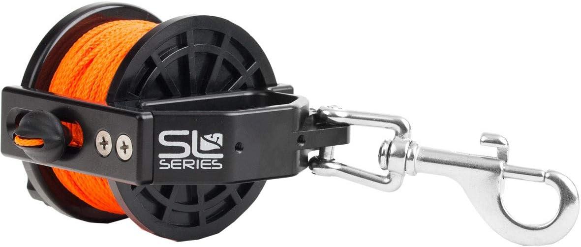 Dive Rite Slide Lock Safety Reel - 140 ft #24 Orange Line | Secure ...