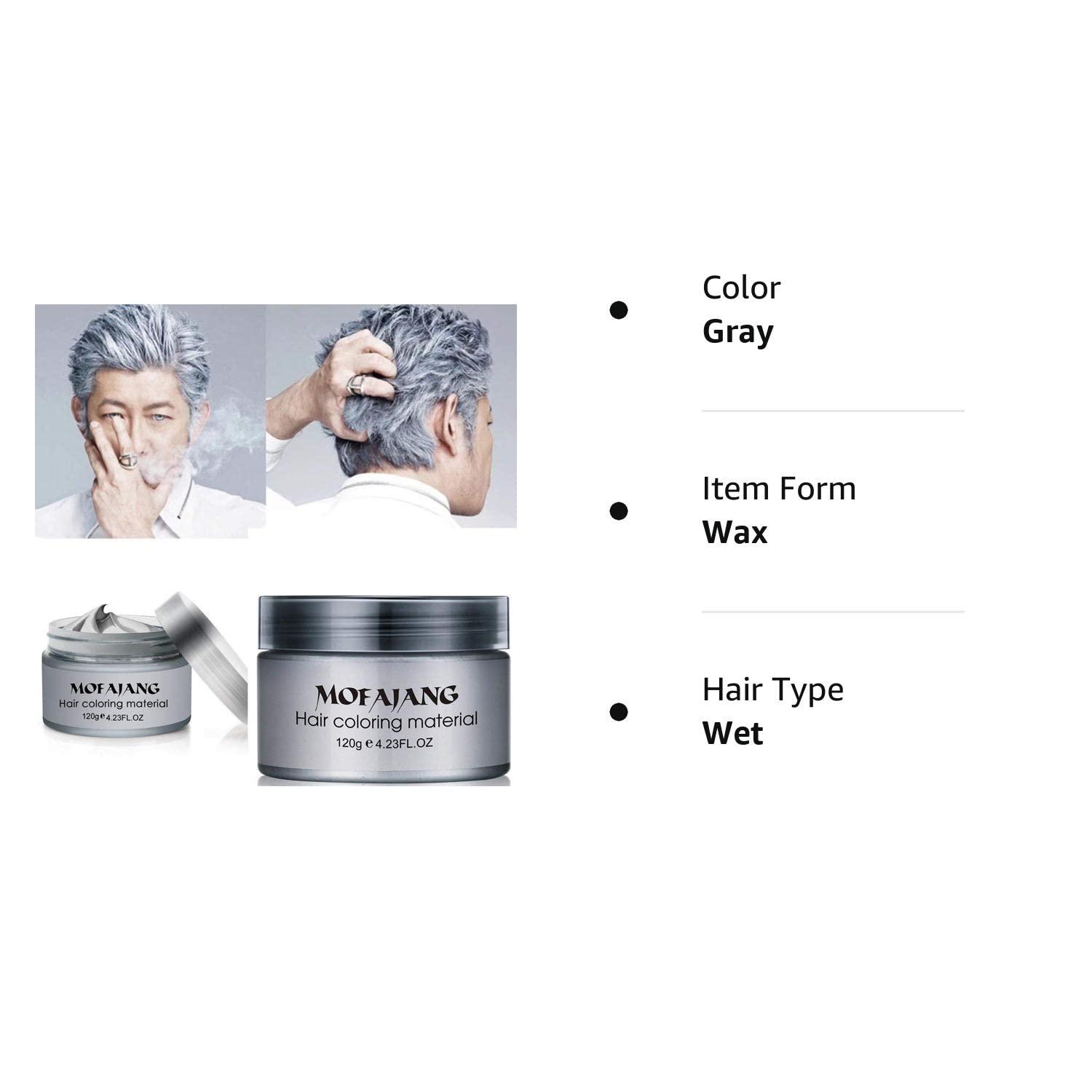 Temporary Silver Gray Hair Spray Color - Luxury Coloring Mud for Grey ...