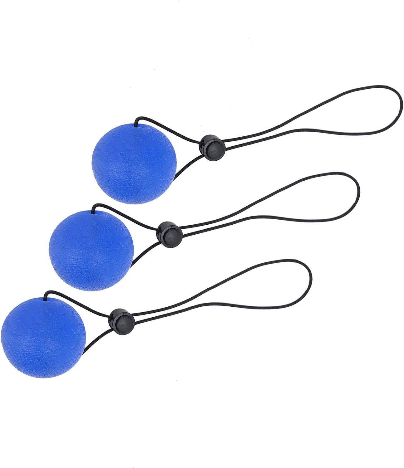 Squeeze Ball Set - 3pcs Safe Stress Relief Grip Balls with Bungee Cord ...